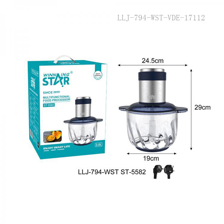 Winning Star 00W 3L Multifunctional Electric Food Processor ST-5582 ...