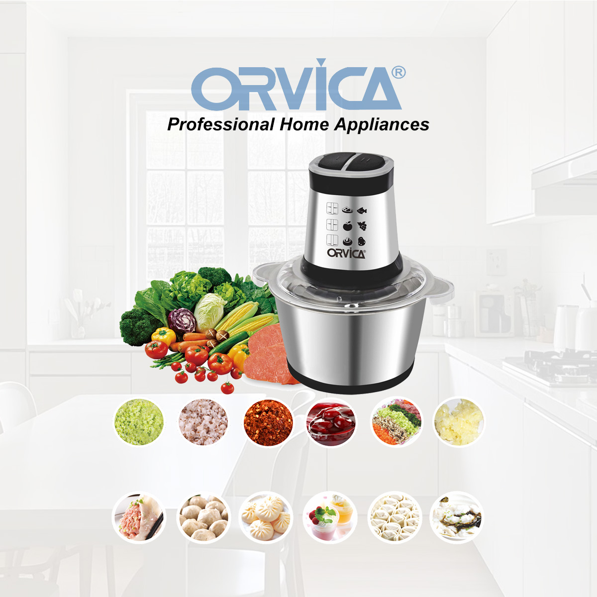 ORVICA 2L Food Processor ORM-2002G – Yammine Electronics