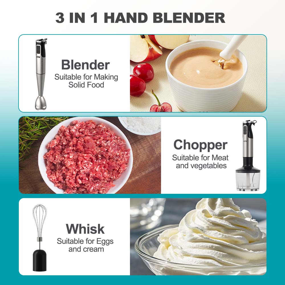 Winning Star 4 in 1 Multi Portable Electric Stick Hand Blender Mixer ...