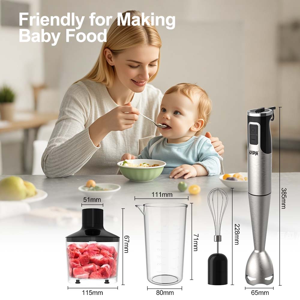 Winning Star 4 in 1 Multi Portable Electric Stick Hand Blender Mixer ...